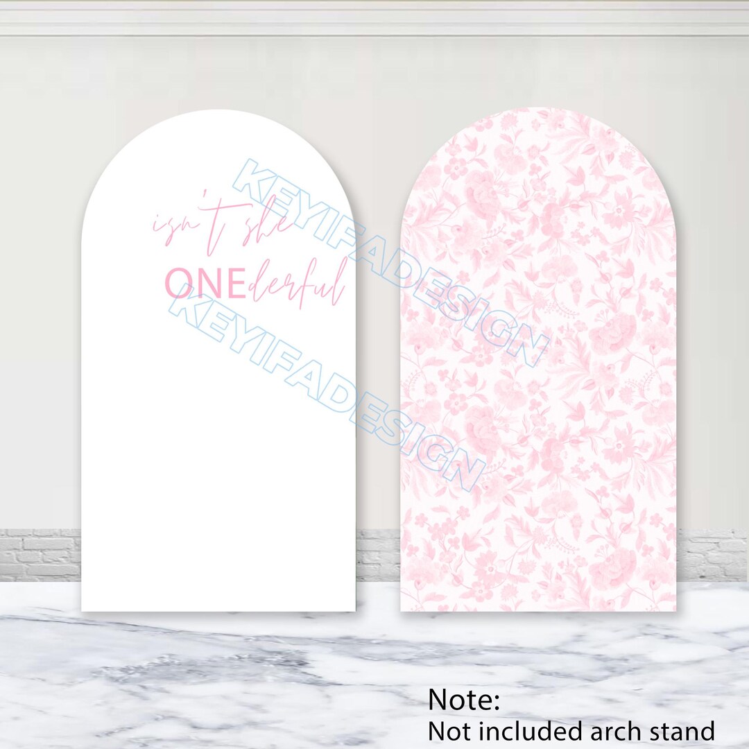 Isn't She Onederful Arch Cover Custom Polyester Girl 1st Birthday Arch ...