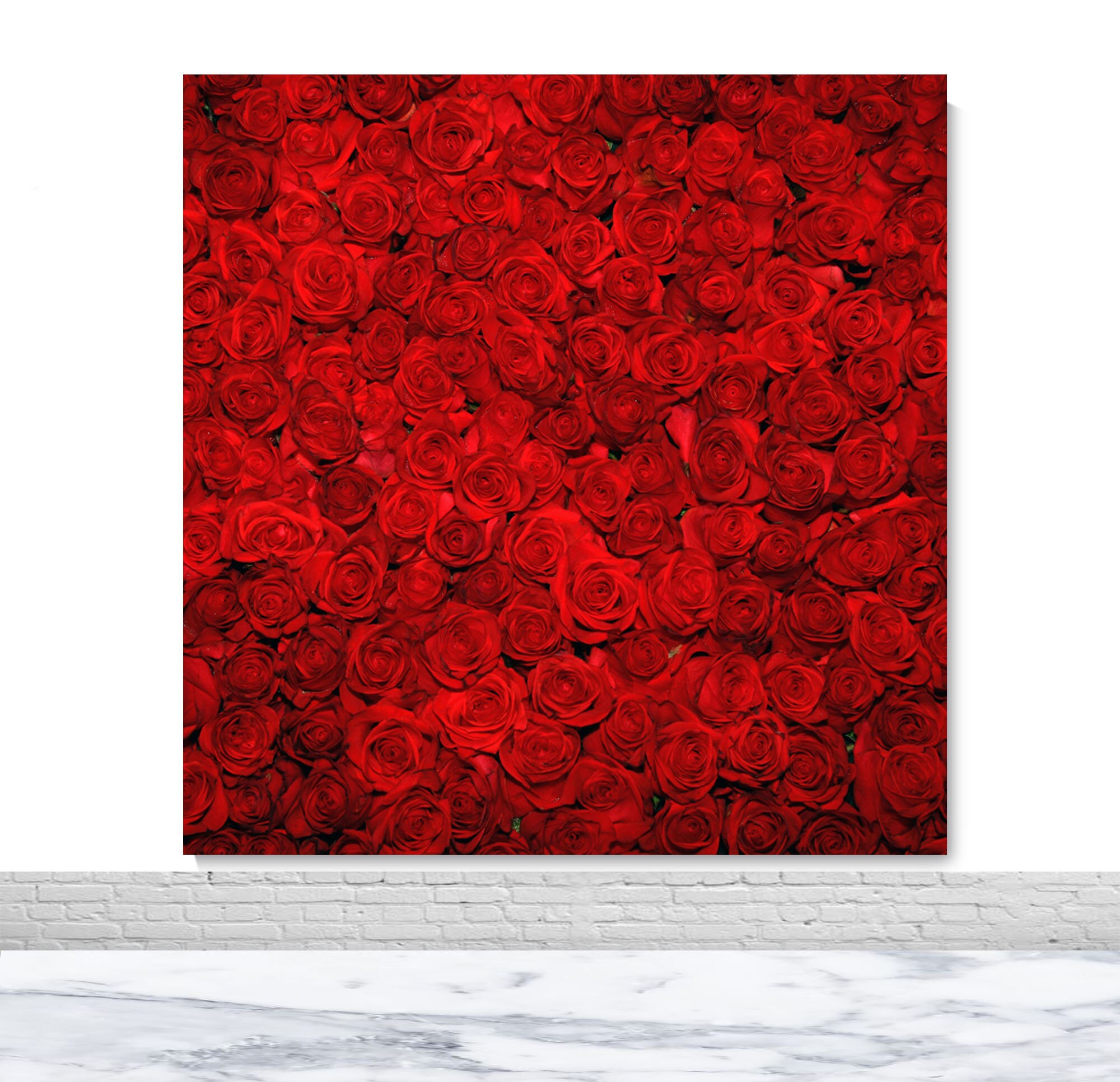 Red Rose Floral Wall Photo Backdrops Wedding Valentine's | Etsy