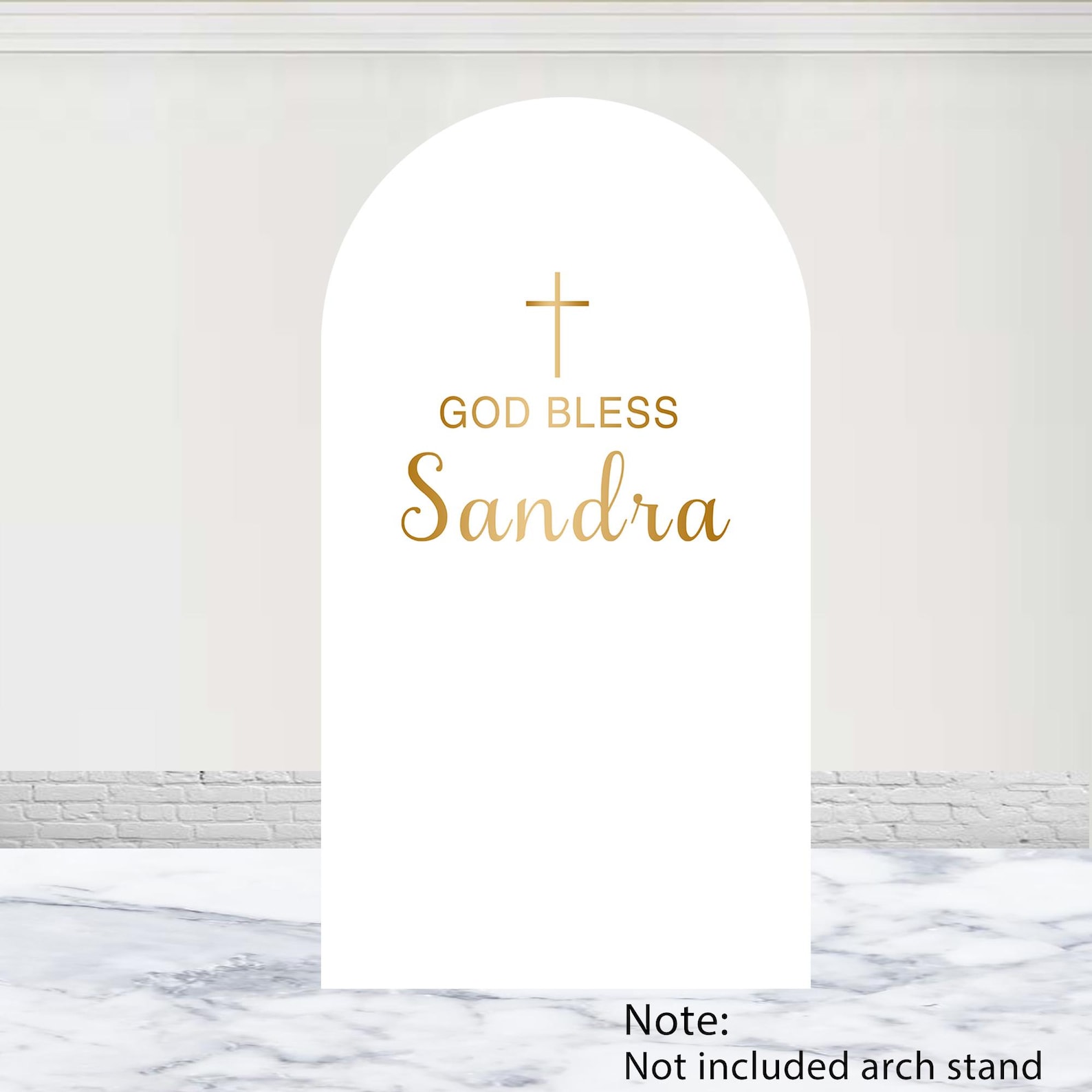 God Bless Cross Arch Backdrop Baby Baptism Background Custom Polyester ...