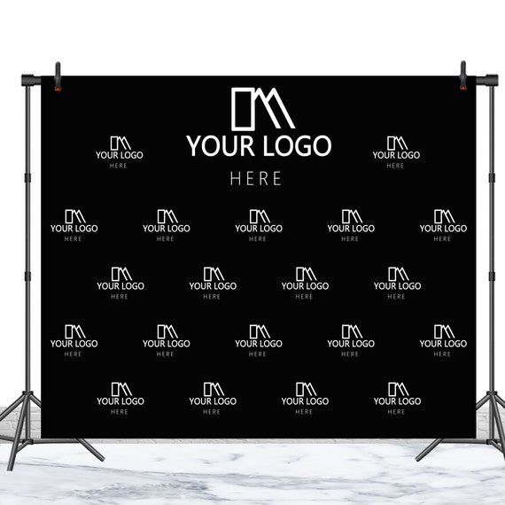 Custom Step and Repeat Logos Photography Backdrop Black Photo - Etsy