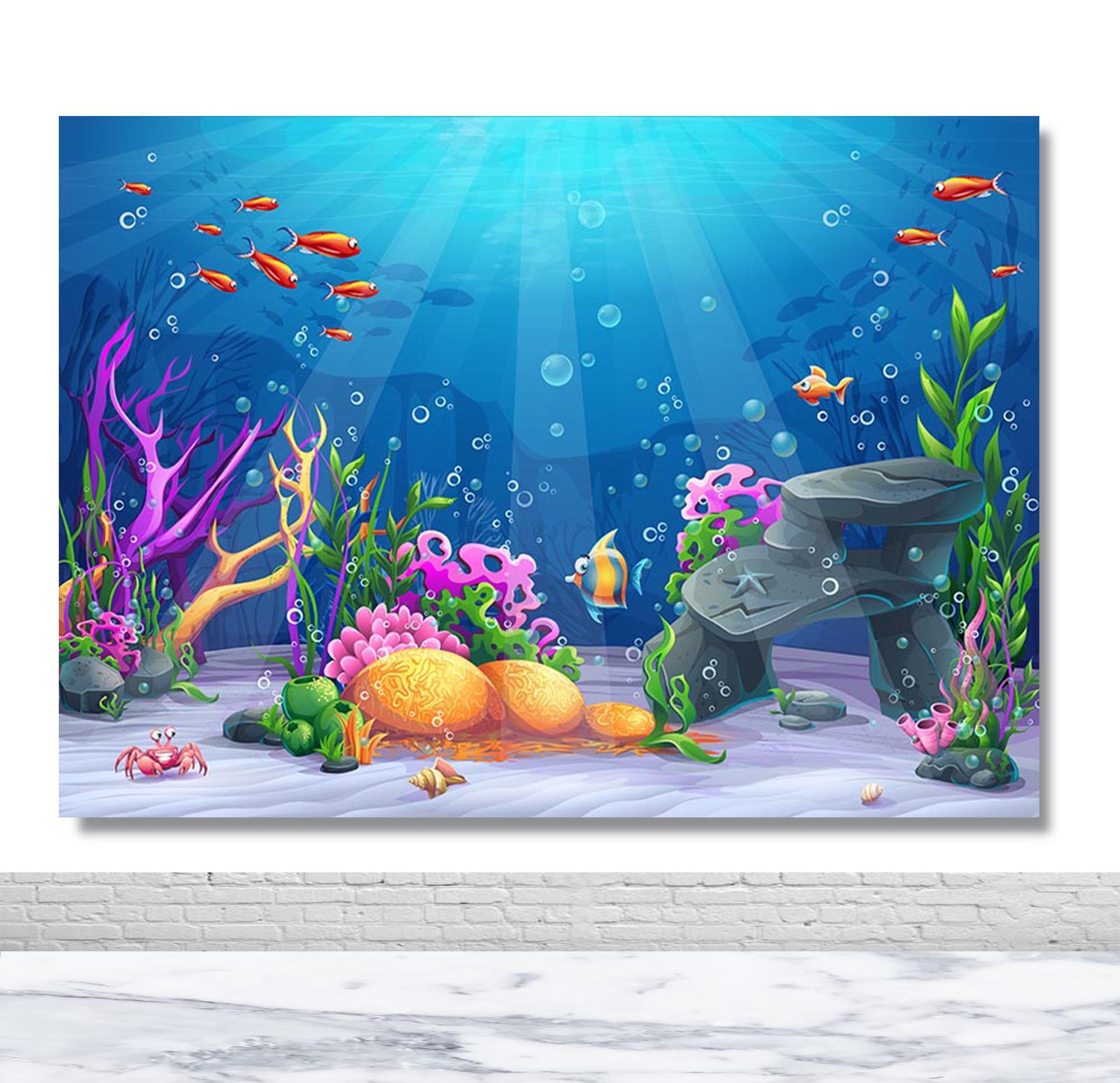 Underwater World Birthday Party Photography Backdrop Seaweed Ocean ...
