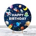 Outer Space Astronaut Round Backdrop Rocket Planet Birthday Backdrop ...