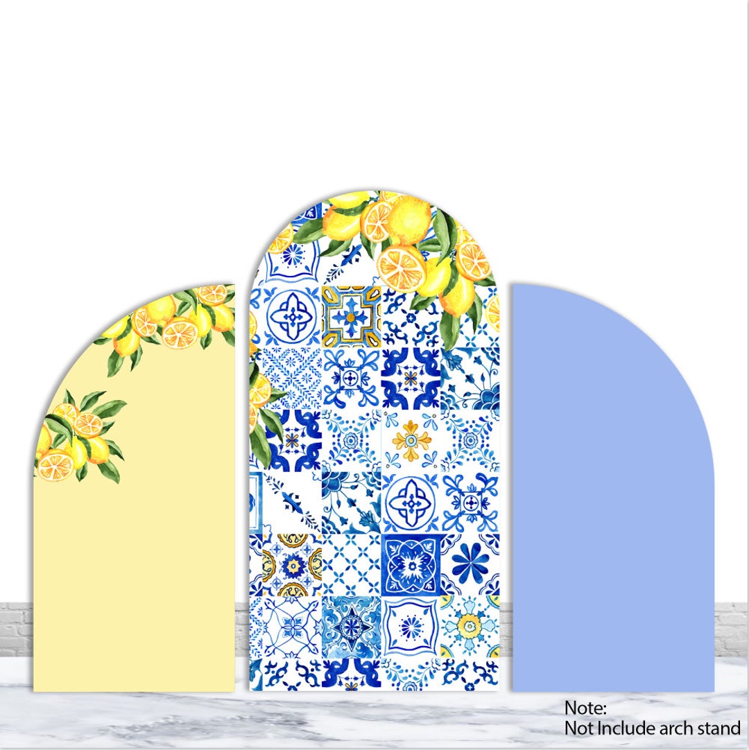 Lemon Double-sided Arch Backdrop Cover Birthday Bridal Shower ...
