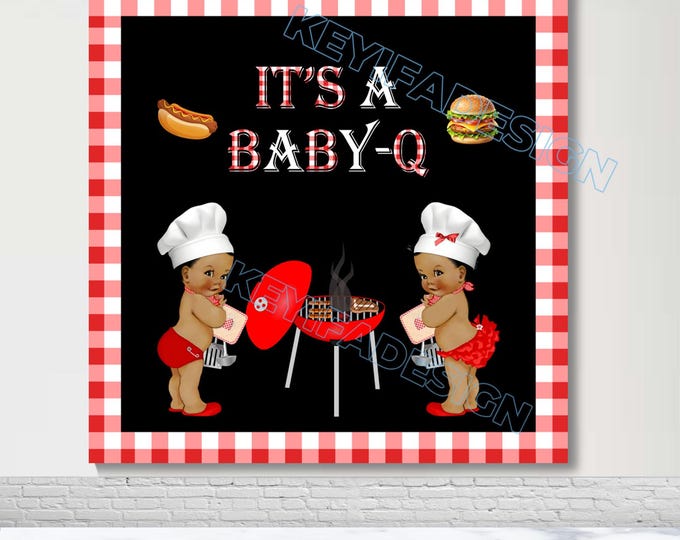 Babyq Banner, Babyq Decorations, Babyque, BBQ Party Banner, Babyq ...