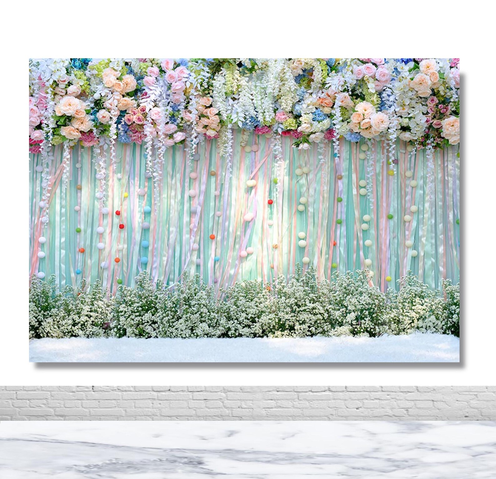 Floral Wall Photography Backdrop Wedding Bridal Shower Photo - Etsy