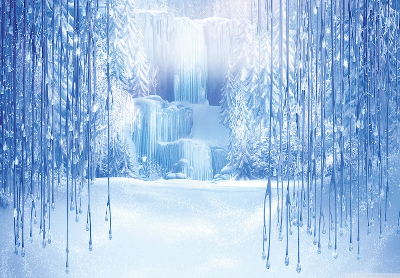 Winter Ice Snow Photography Backdrop Blue Frozen Photo - Etsy