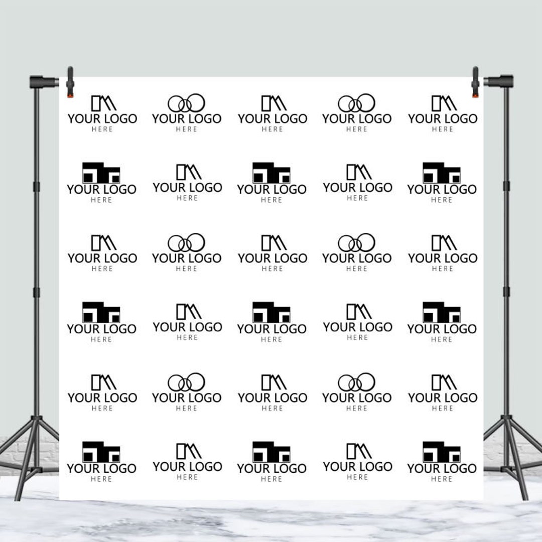Step and Repeat Logo Backdrop Multiple Logo Repeated Photography ...
