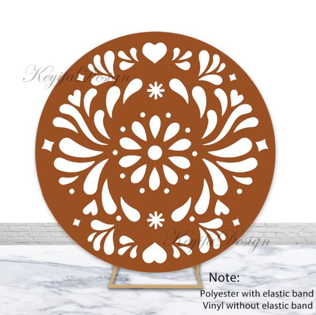 Cielito Lindo Baby Shower Round Backdrop Wedding Bridal Shower Backdrop ...