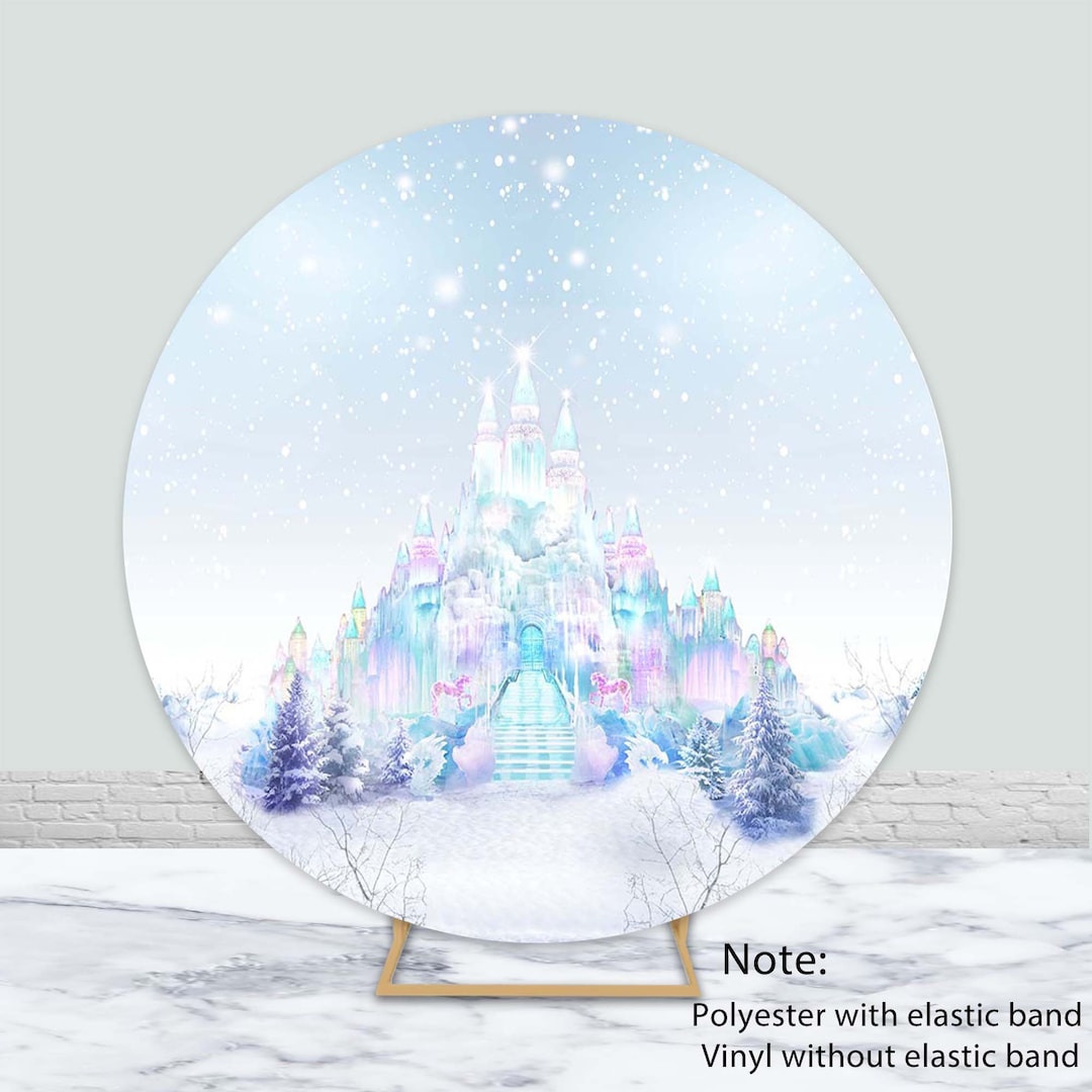 Winter Wonderland Round Photo Backdrop Child Birthday Photography ...