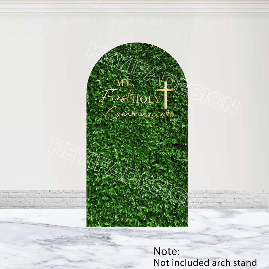 My First Holy Communion Arch Cover Cross God Bless Arch Background ...