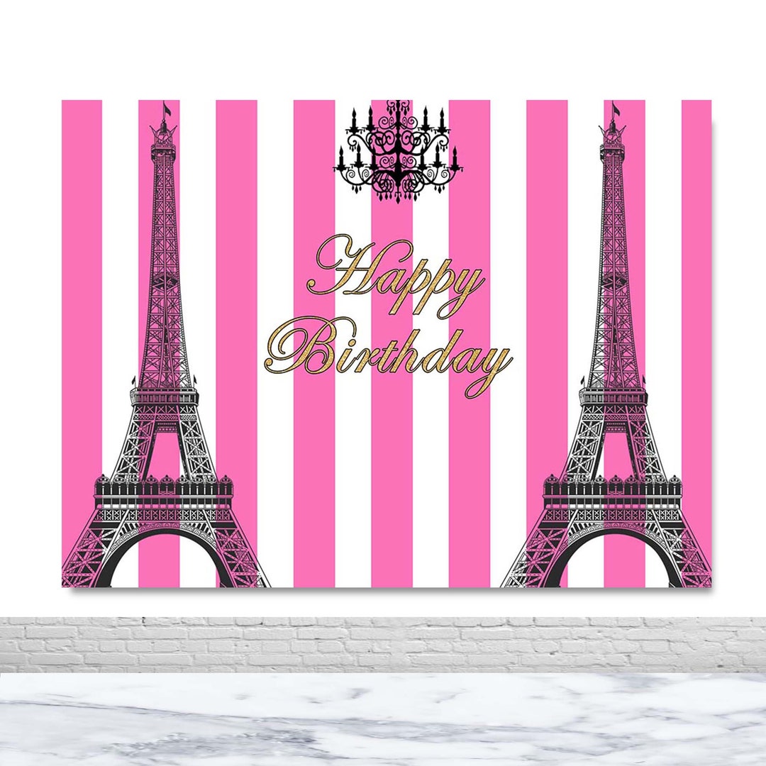 Paris Eiffel Tower Photo Backdrops Birthday Party Photography ...