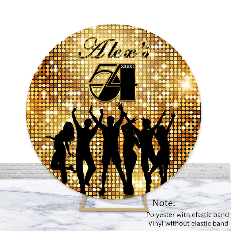 Studio 54 Round Backdrop 54th Birthday Party Photography - Etsy