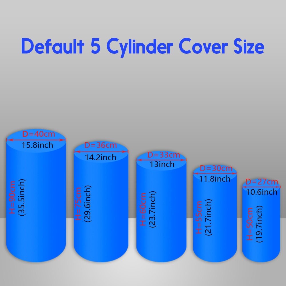 Custom Solid Color Cylinder Cover Backdrop Birthday Wedding Baby Shower ...
