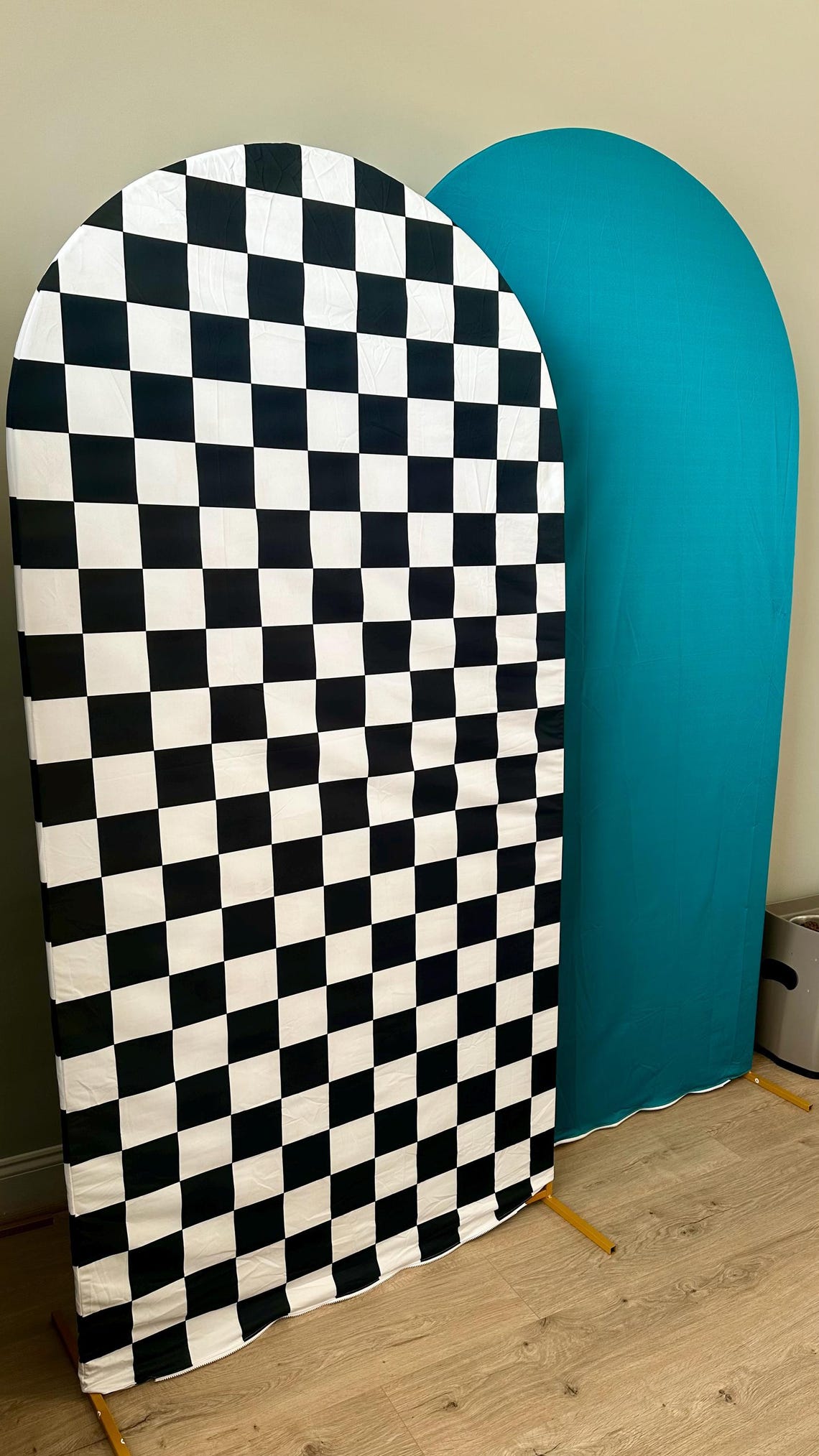 Two Fast Birthday Arch Cover Racing Car Track Black and White Checkered ...