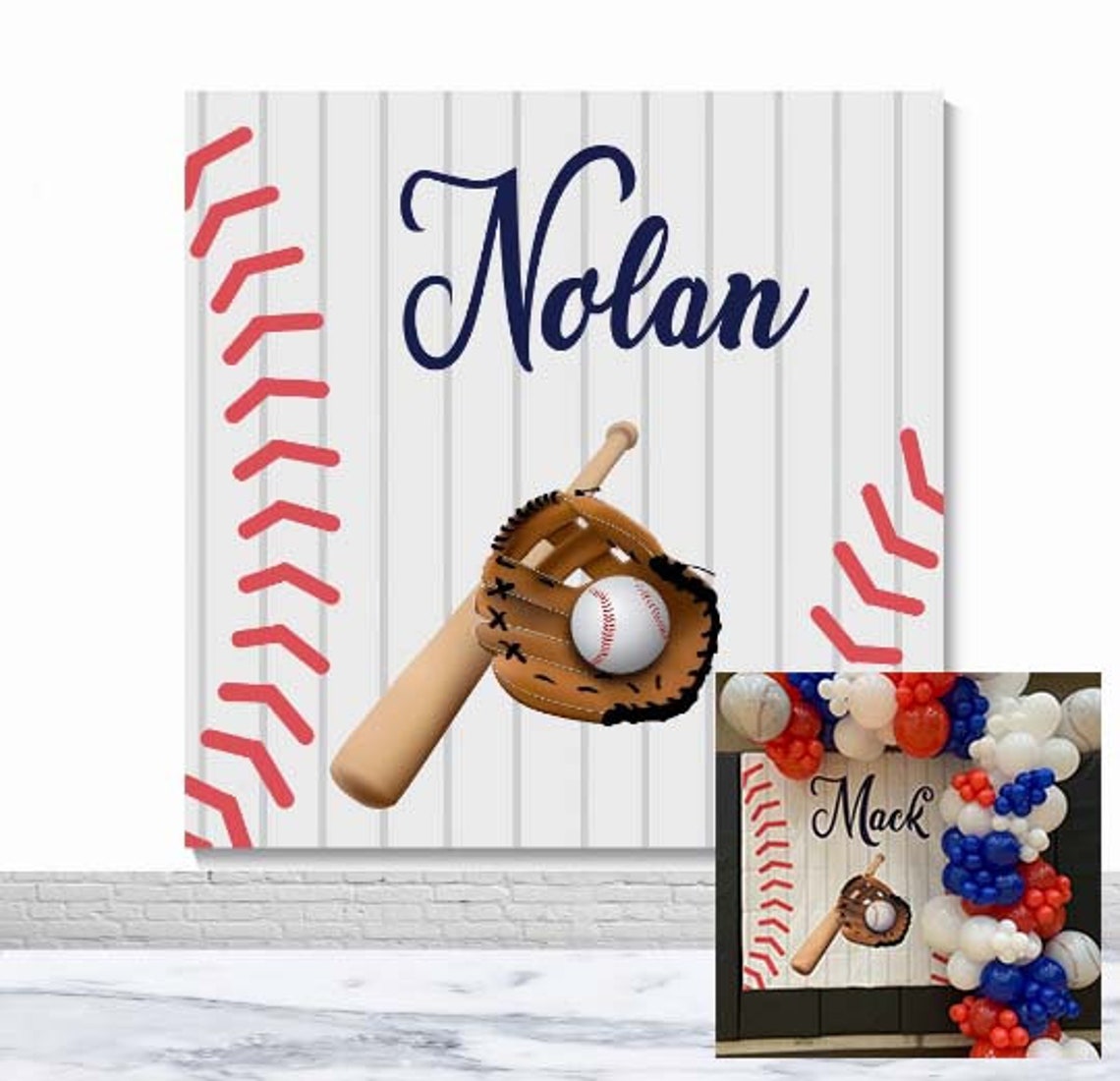 Baseball Photography Backdrops Kids Birthday Party Baby Shower | Etsy