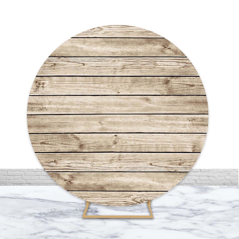 Round Rustic Wood Photography Backdrop Birthday Wedding Baby | Etsy