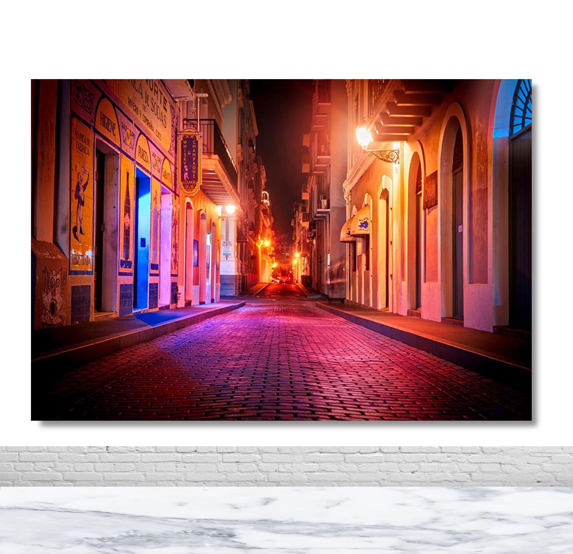 Old San Juan Night Photography Backdrop Puerto Rico Street - Etsy