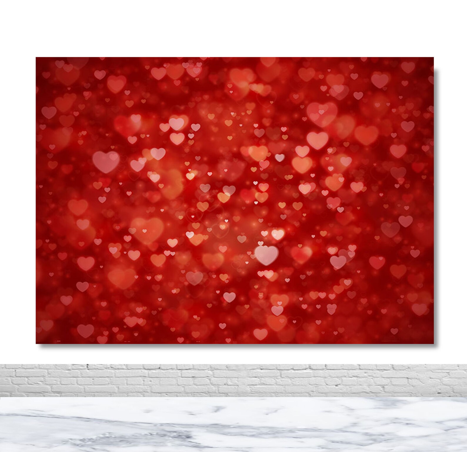 Red Heart Photography Backdrop Valentine's Day Photo | Etsy