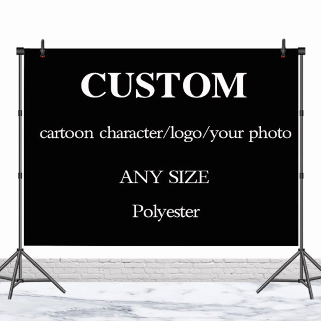 Custom Picture Text Logo Photography Backdrop Birthday Party Wedding ...
