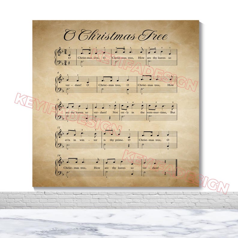 O Christmas Tree Backdrop Christmas Songs & Carol Background Vintage ...