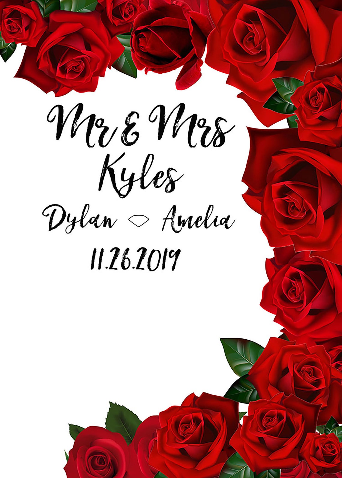 Custom Wedding Photography Backdrops Red Rose Flowers White | Etsy