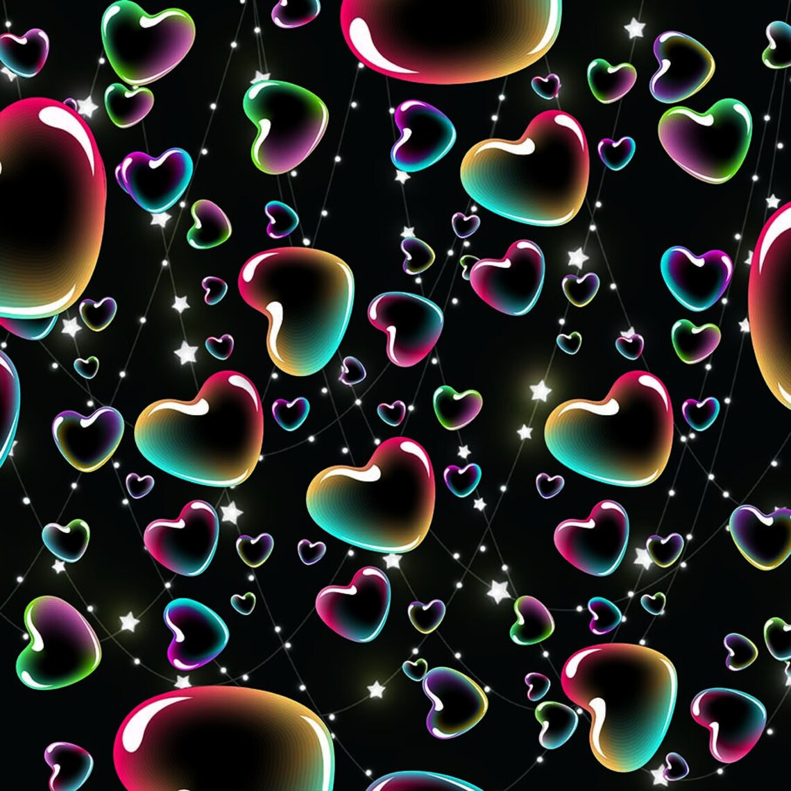 Early 2000s Rainbow Heart Photography Backdrop Birthday Gold | Etsy