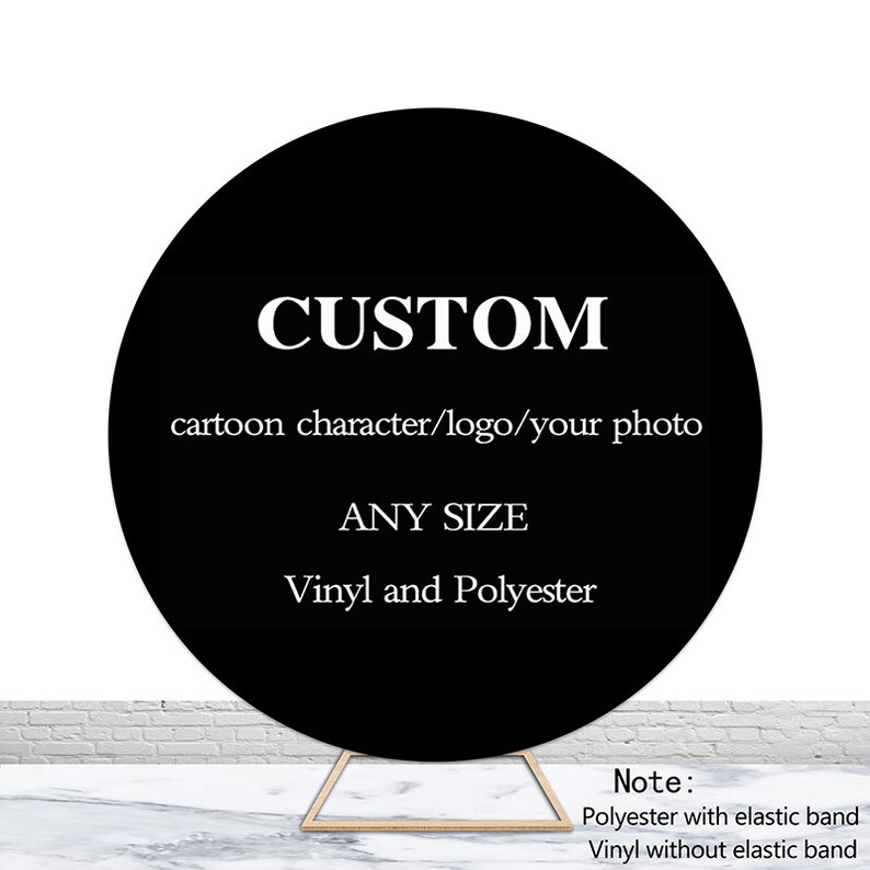 Custom Picture Round Backdrop Birthday Wedding Baby Shower - Etsy