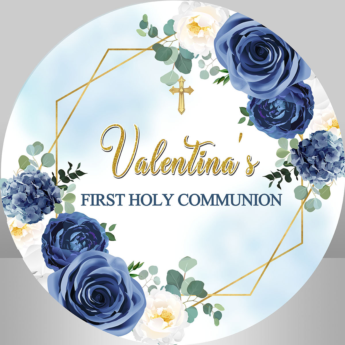 First Holy Communion Round Photography Backdrop Baby Baptism - Etsy