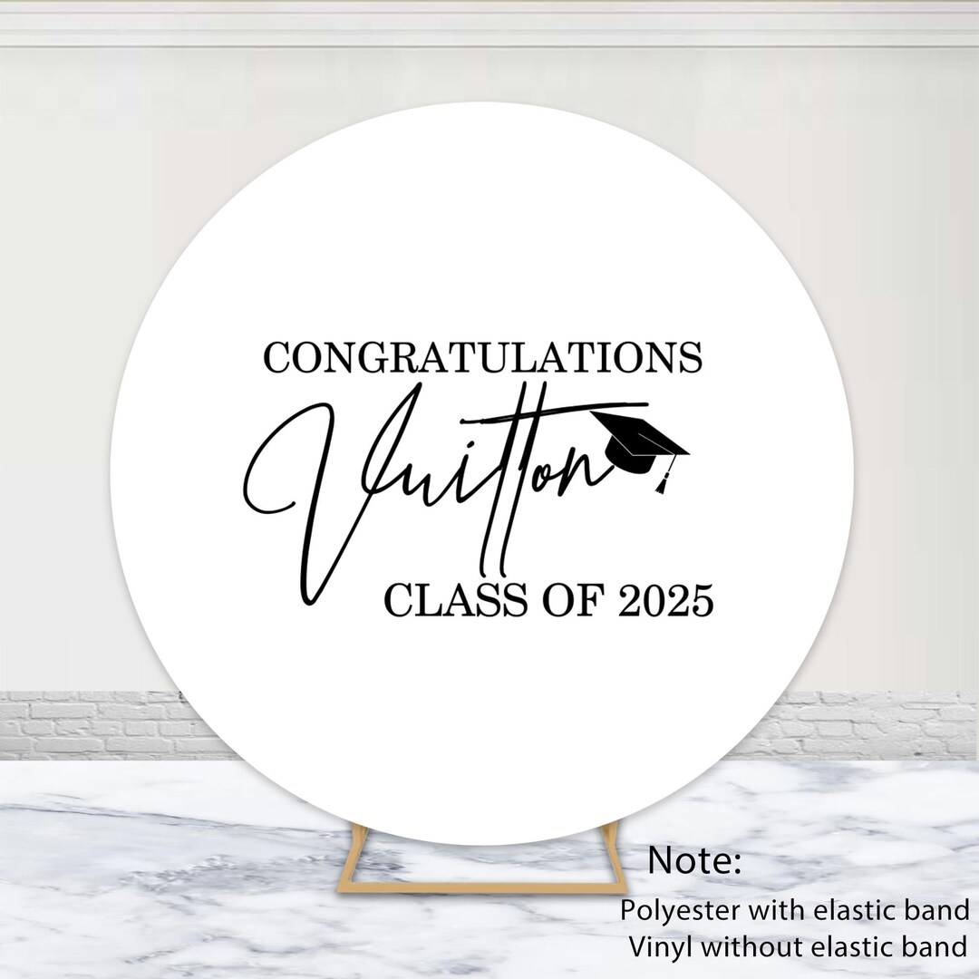 Class of 2025 Round Backdrop Prom 2025 Backdrop Custom Text Color ...