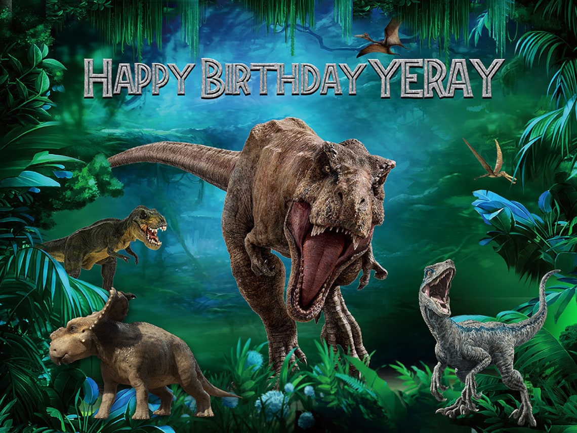 Jurassic World Dinosaur Custom Photography Backdrop Child - Etsy