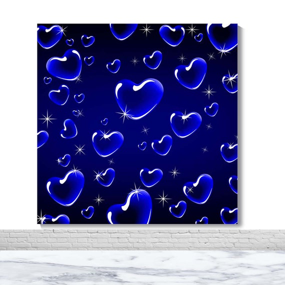 Early 2000s Blue Heart Photography Backdrop 30th 40th Birthday - Etsy