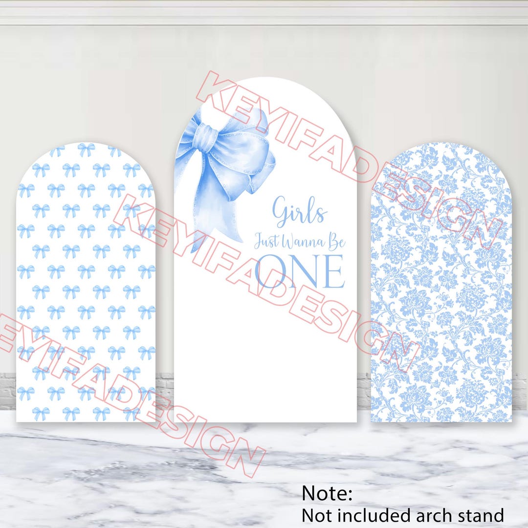 Girls Just Wanna Be One Arch Cover Girl First Birthday Background ...