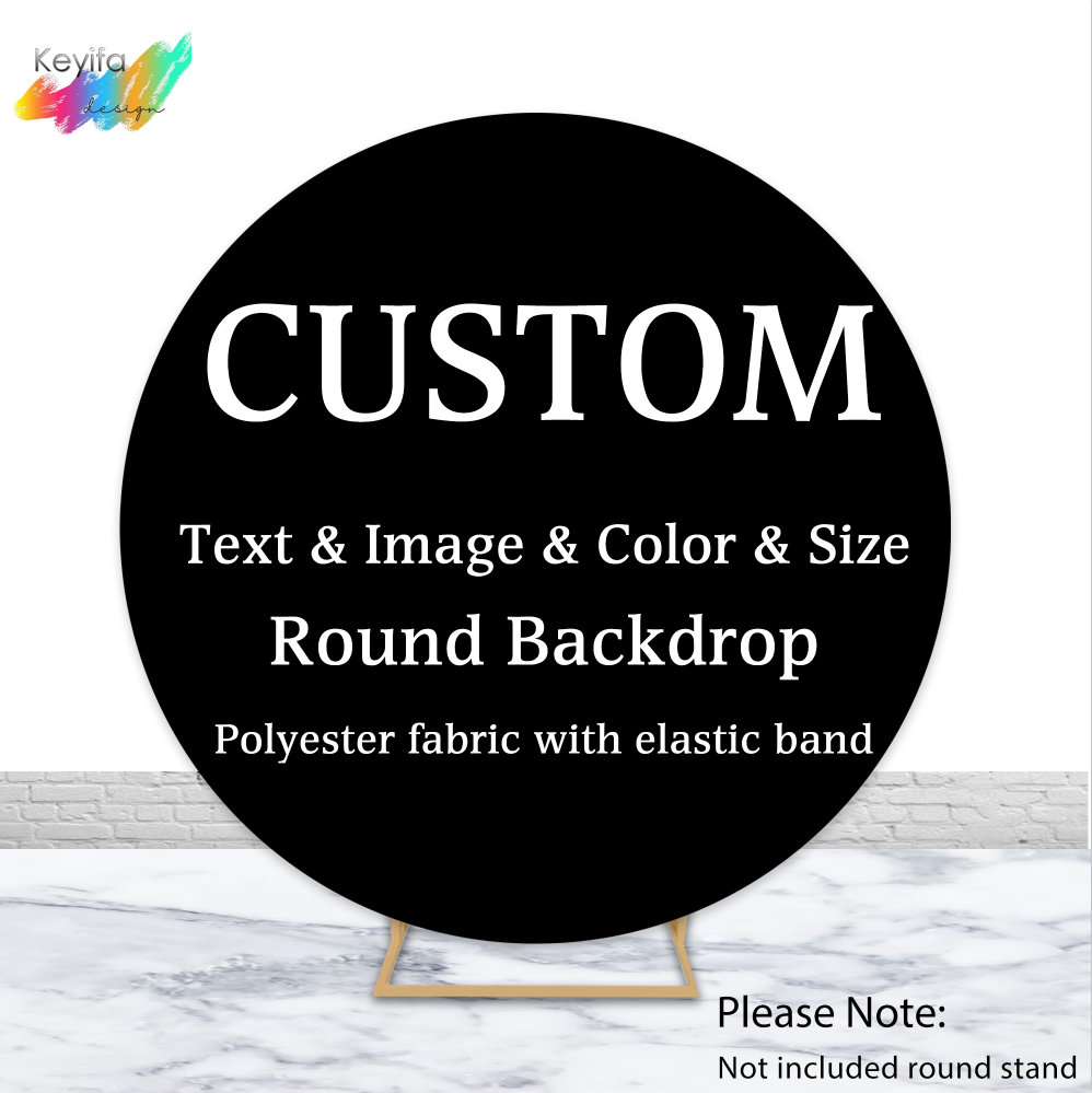 Custom Picture Round Backdrop Birthday Wedding Circle Cover - Etsy