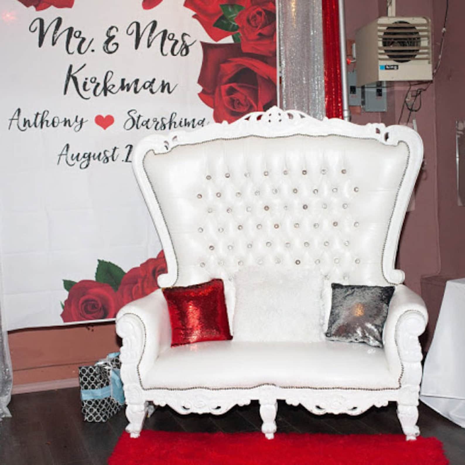Custom Wedding Photography Backdrops Red Rose Flowers White - Etsy