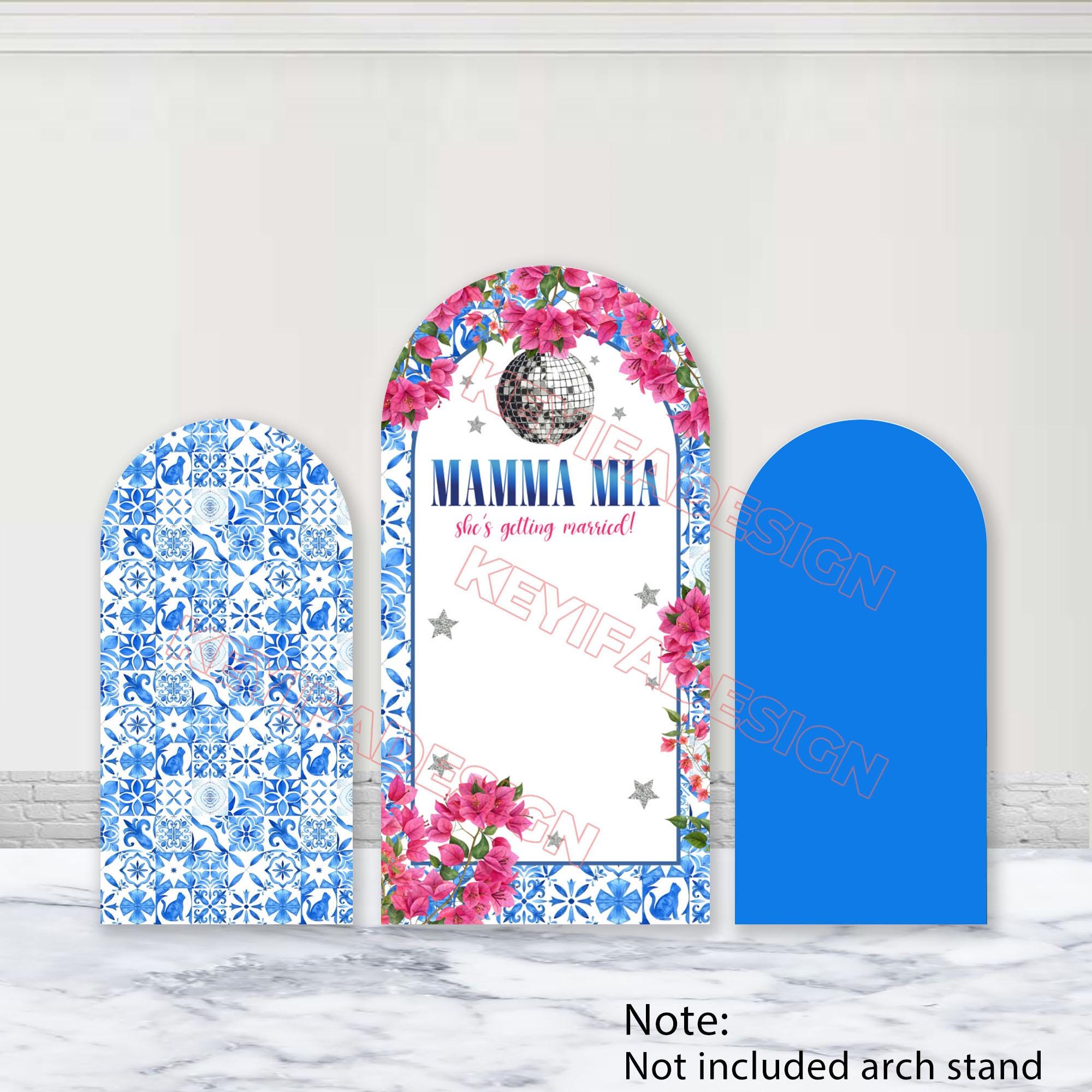 Mamma Mia She's Getting Married Arch Cover Blue Porcelain Mediterranean ...