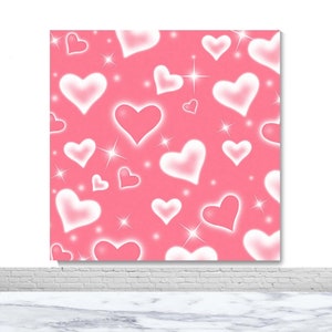 Early 2000s Love Heart Photo Backdrop Valentine's Day Birthday ...