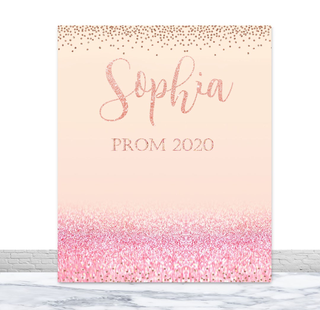 Prom 2020 Photography Backdrops Rose Gold Pink Glitter Birthday Photo ...