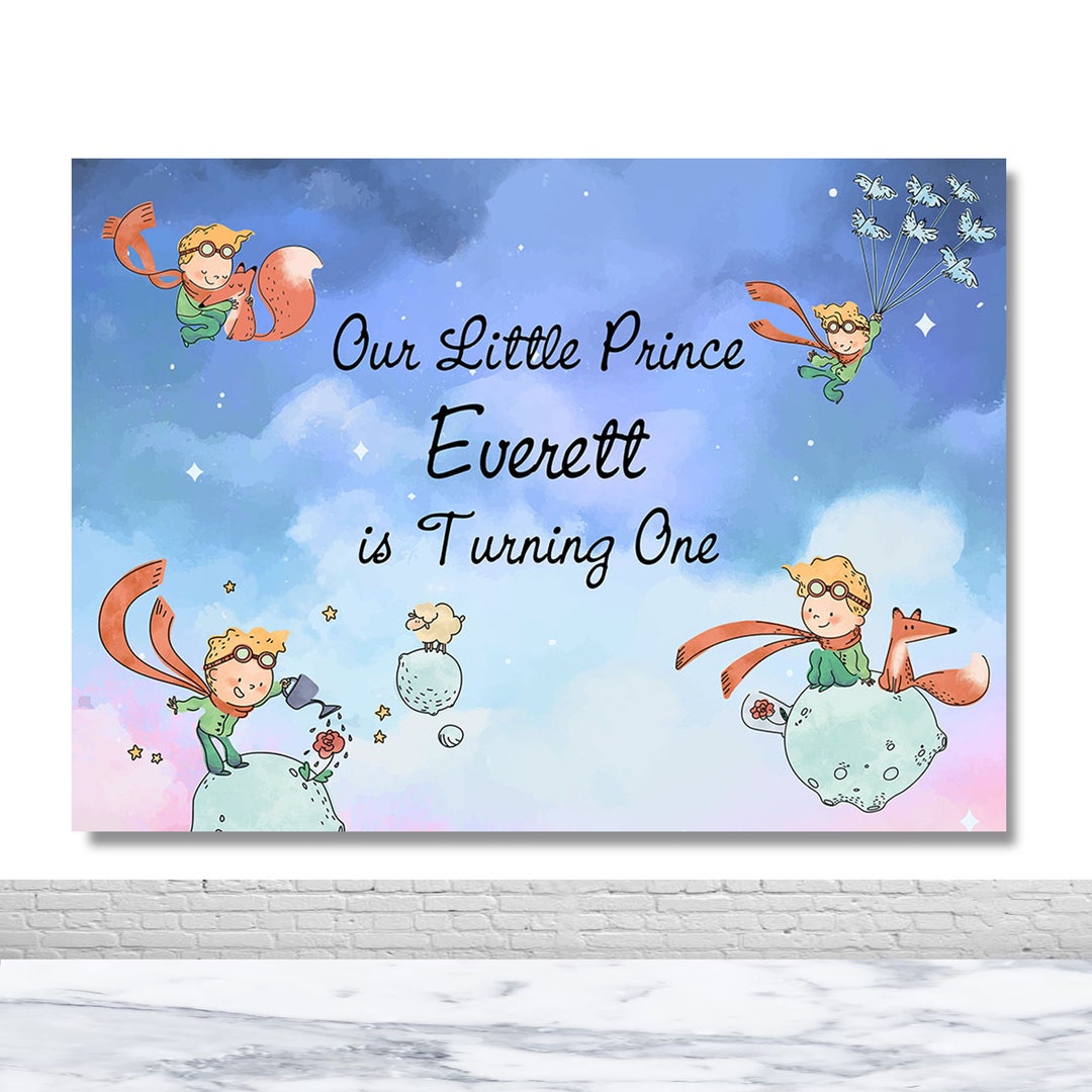 Little Prince 1st Birthday Photography Backdrop Sweet One Photo ...