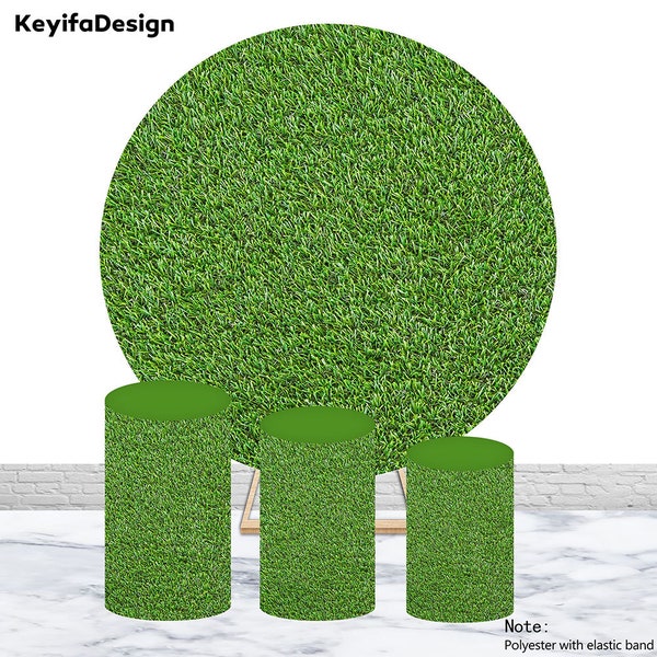 Green Grass Circle Backdrops - Etsy