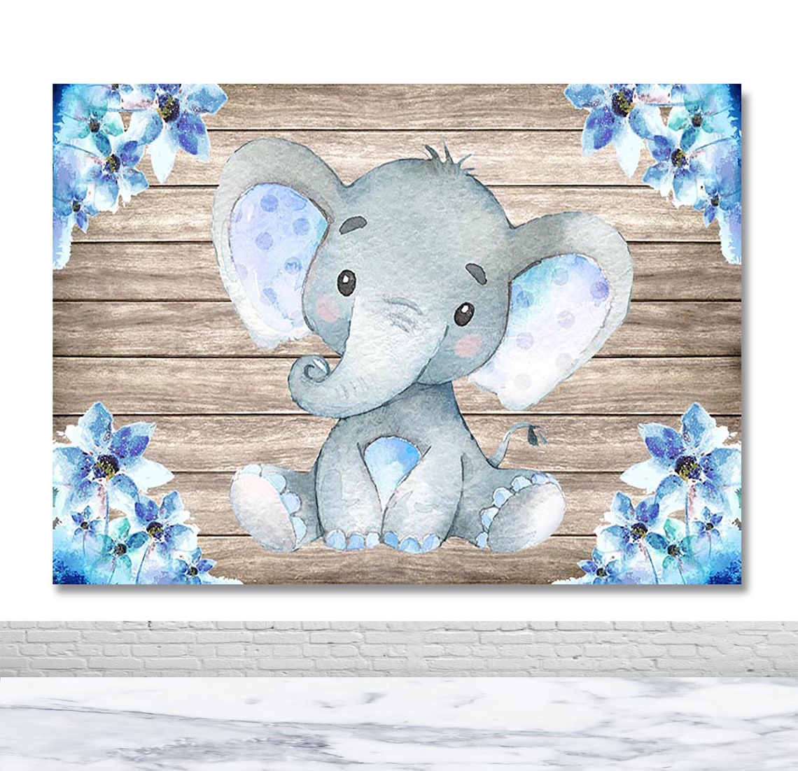 Cute Elephant Photography Backdrop Kids Birthday Baby Shower - Etsy