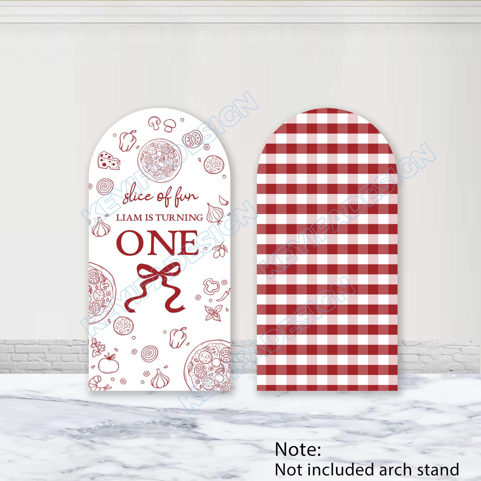 Slice of Fun 1st Birthday Arch Backdrop Custom Polyester Double-sided ...