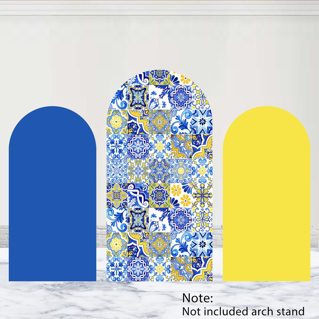 Mediterranean Pattern Arch Cover Bridal Shower Baby Shower Backdrop ...