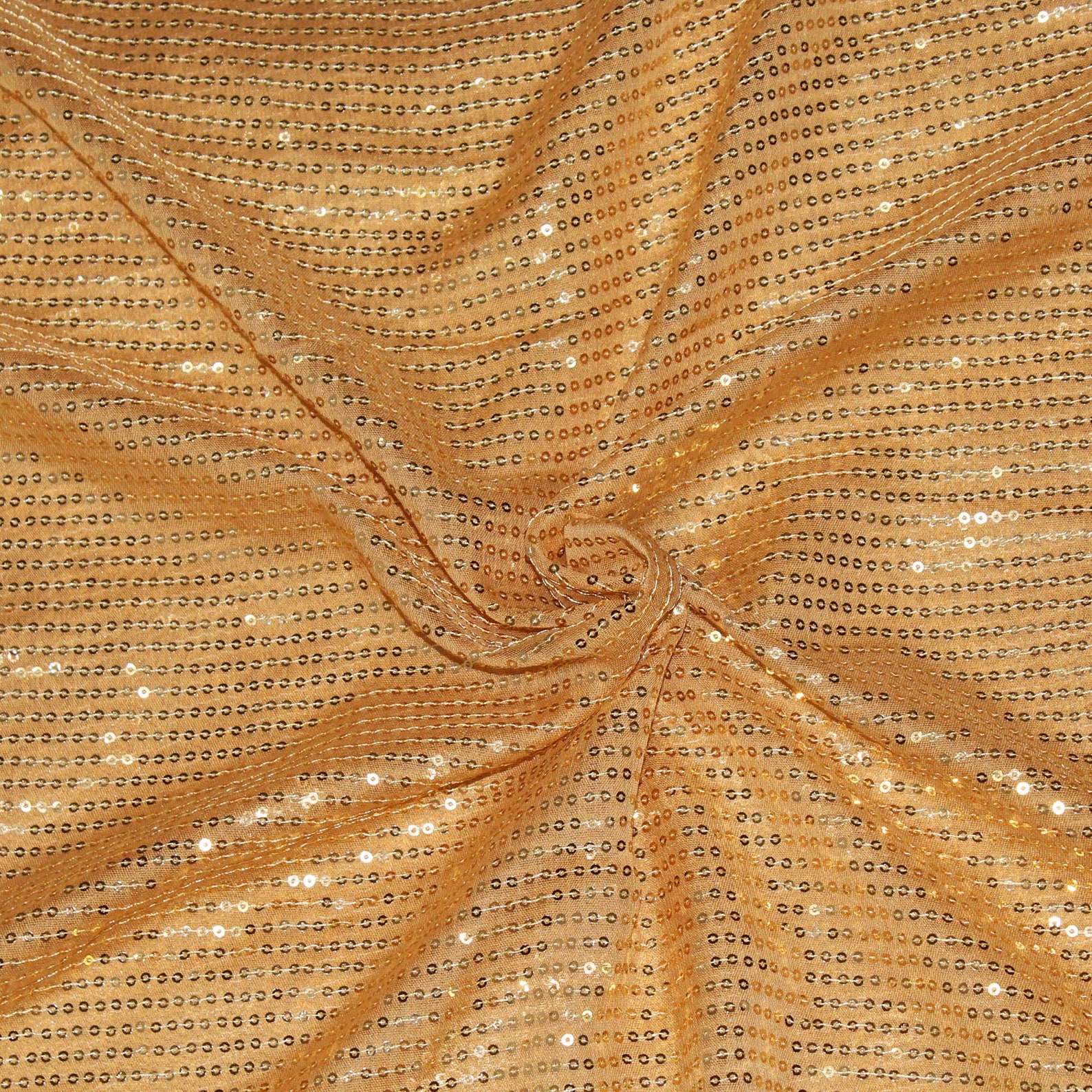 Golden Fabric Sequence Work Fabrics for Sewing Scrapbooking Skirt ...