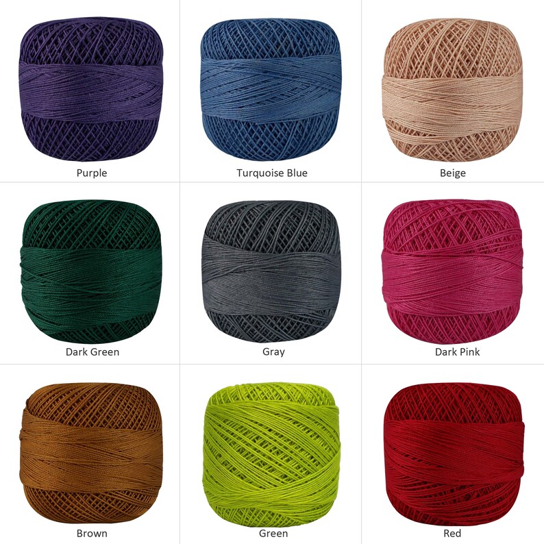 Cotton Crochet Thread Tatting Thread Knitting Mercerized - Etsy