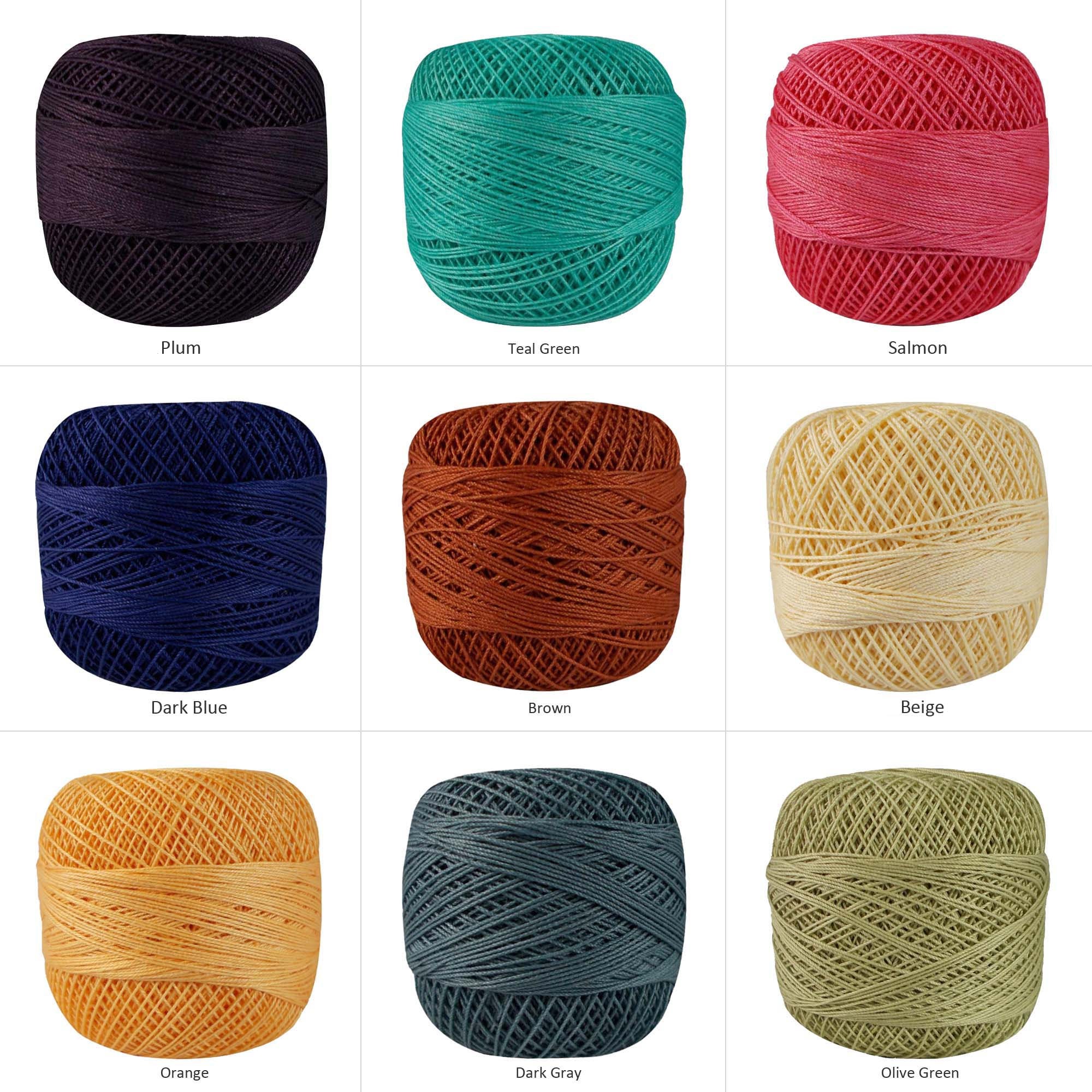 Tatting Thread Cotton Crochet Thread Mercerized Embroidery Yarn Cross ...