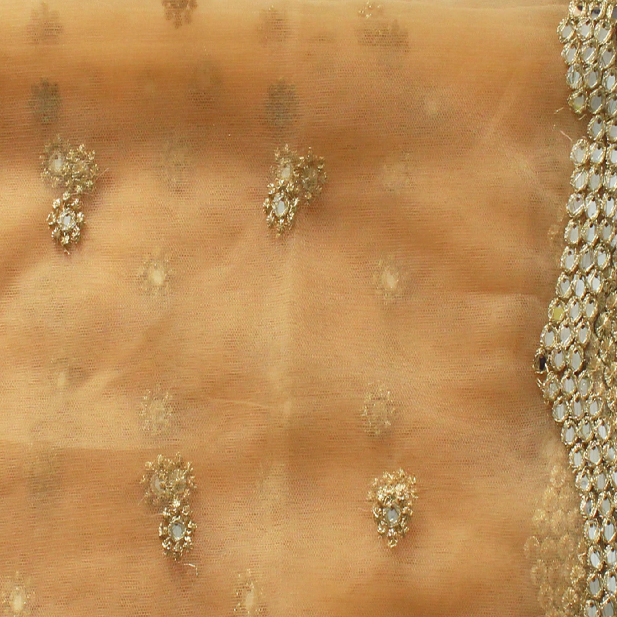 Tela de tela de red dorada tela de bordado cortado a medida | Etsy