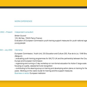 Europass 2.0 - Easy to Edit CV Template - Etsy