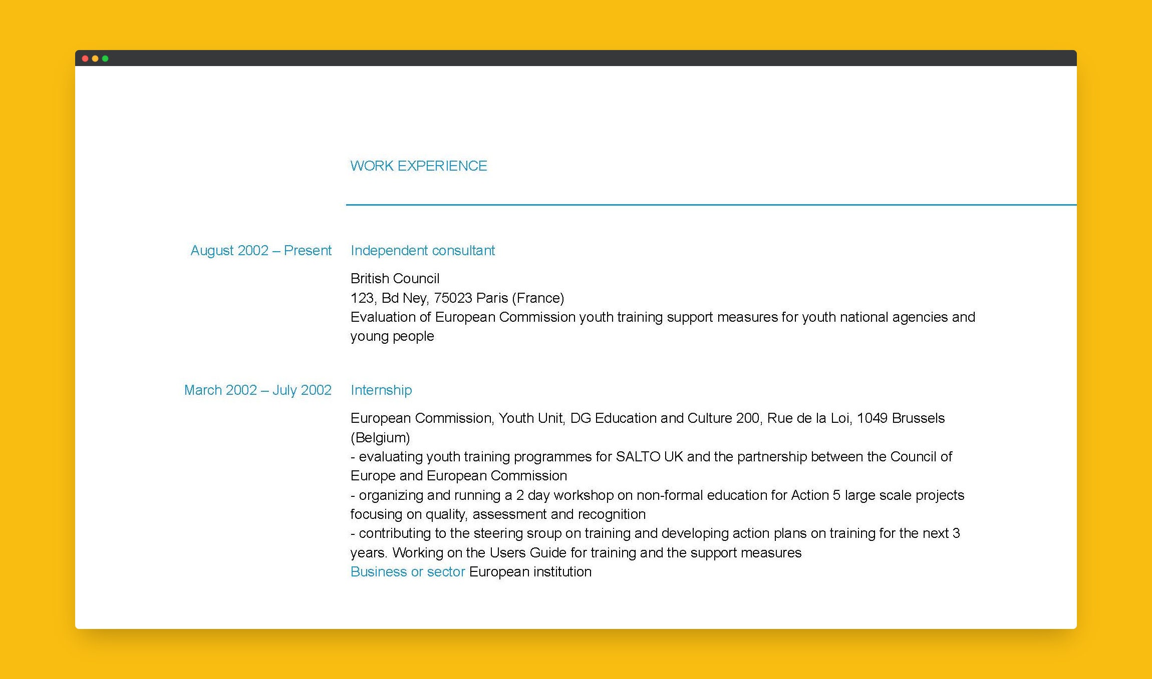 Europass 2.0 - Easy to Edit CV Template - Etsy