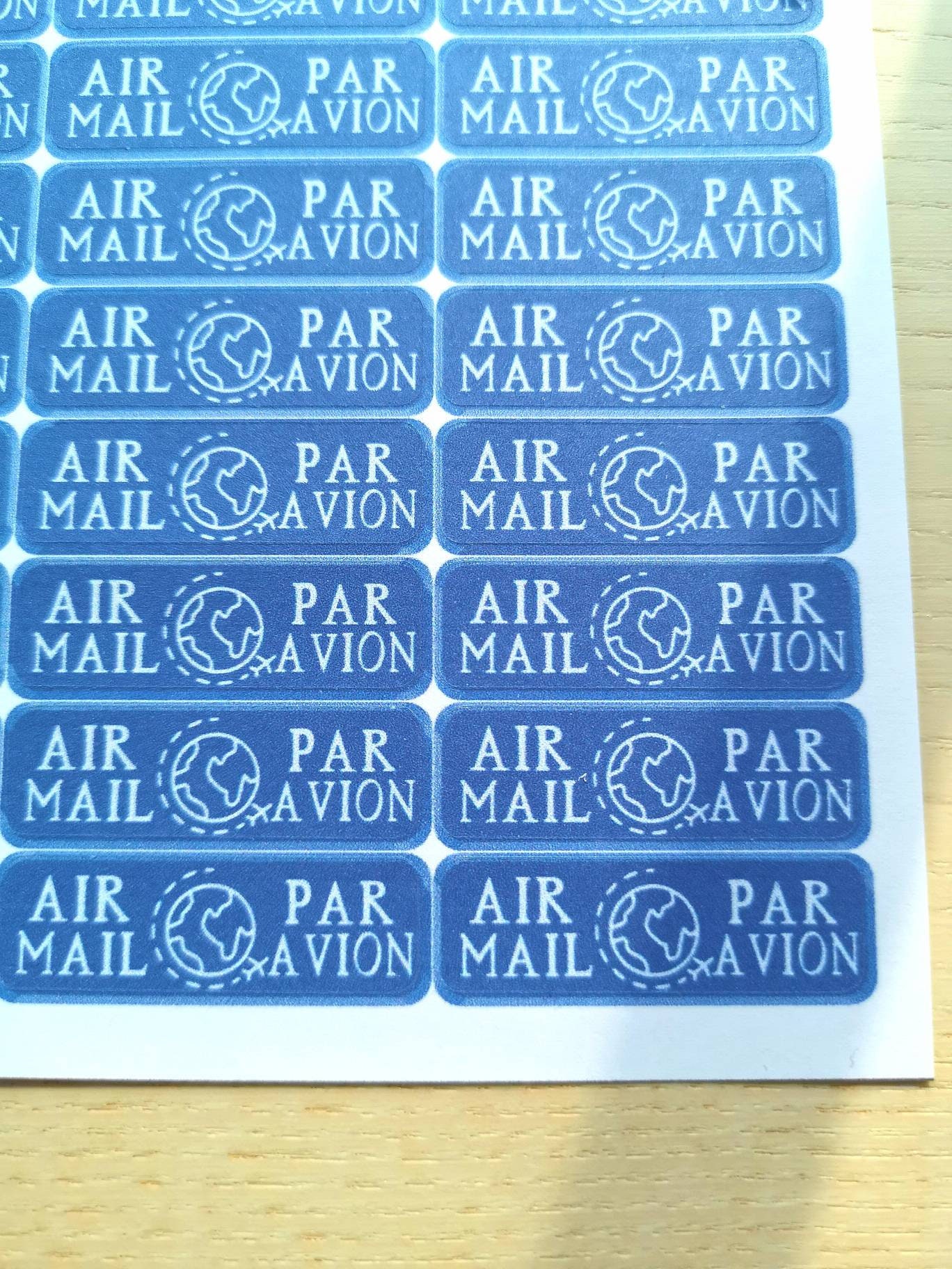 Blue Air Mail/par Avion Stickers, Suitable for Shipping International ...