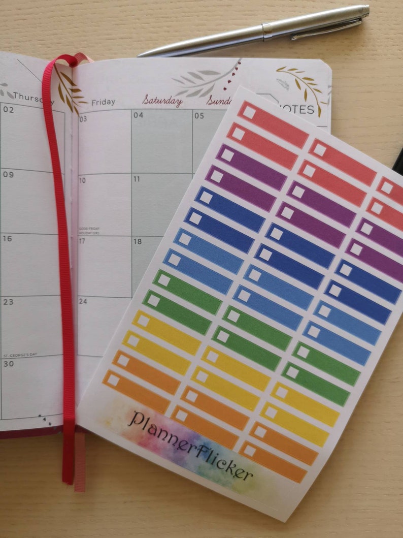 Colourful Checklist Planner Stickers Suitable for Most - Etsy